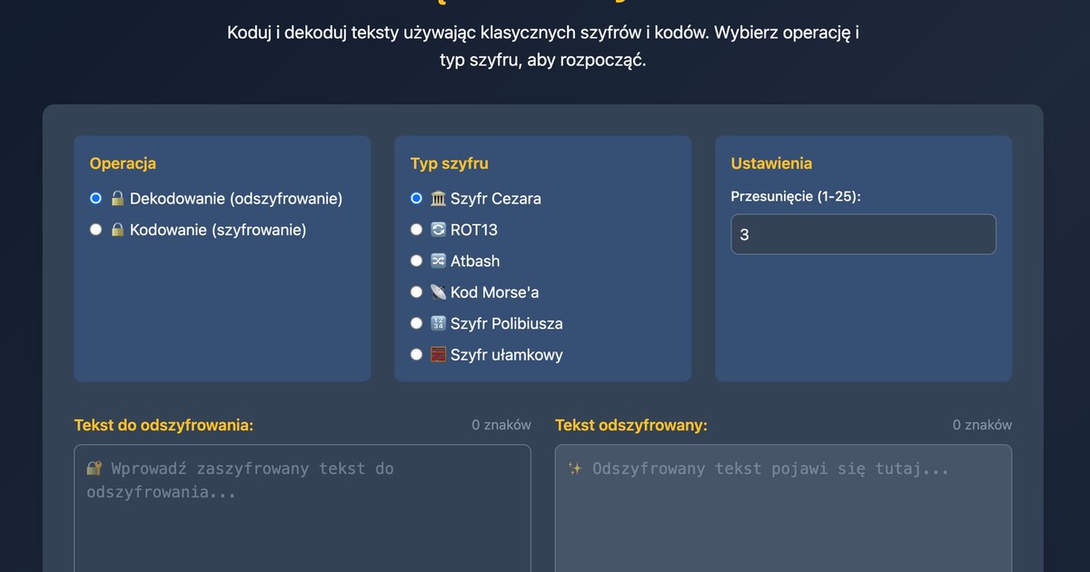Cipher Decoder - Best Online Cryptographic Tools